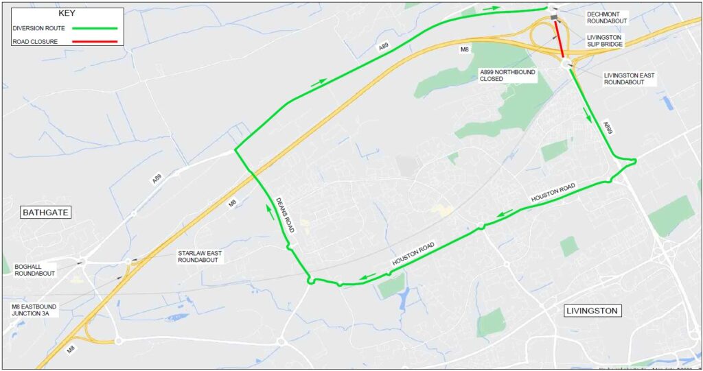 Major Works on M8 Junction 3 Slip Road - BEAR Scotland