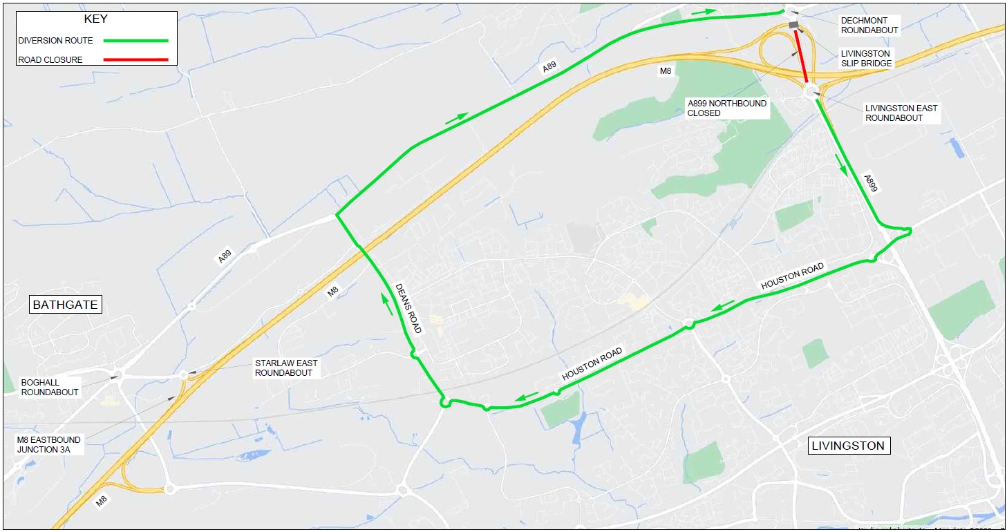 Major Works on M8 Junction 3 Slip Road - BEAR Scotland
